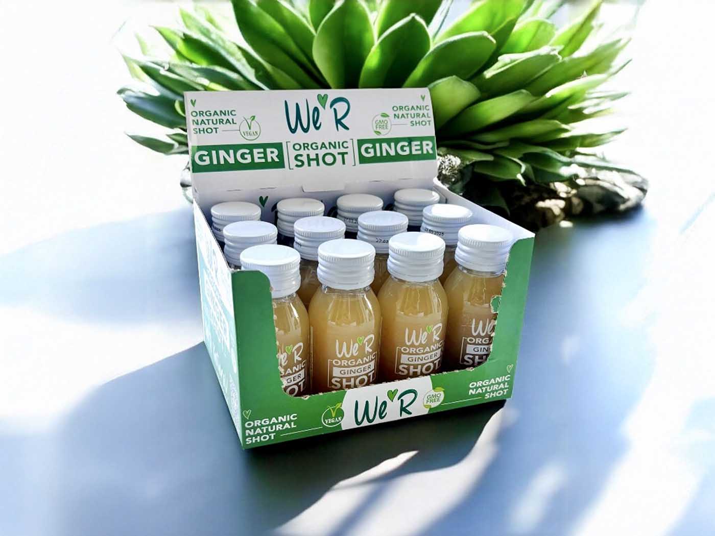 Organic GINGER Box (12 bottles) FREE Shipping! – We´R 100% Fruit ...